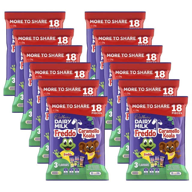 12PC 234G CADBURY Freddo Caramello Koala Chocolate Confectionery ...