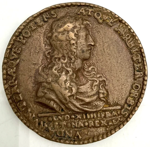LOUIS XIV FRANCE Reproduction 1667 Medal Construction Canal du Midi ...