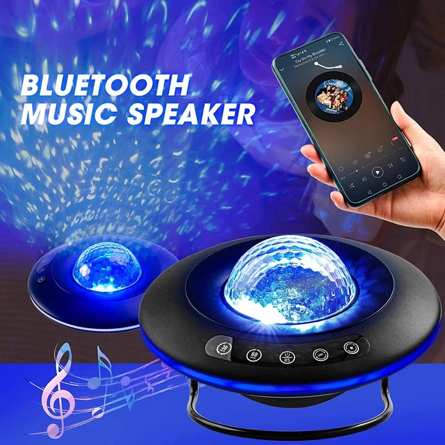 LED STAR PROJECTOR Light, Bluetooth Speaker Music Night Light Projector ...