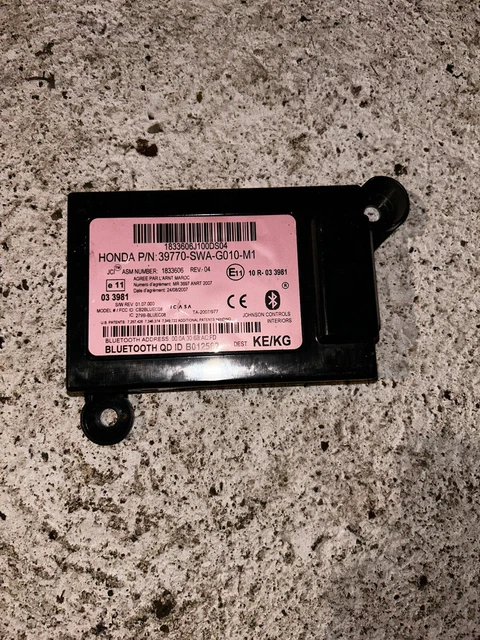 HONDA CRV BLUETOOTH Control Module Ecu 39770-Swa-G010-M1 Mk3 2006-2012 ...