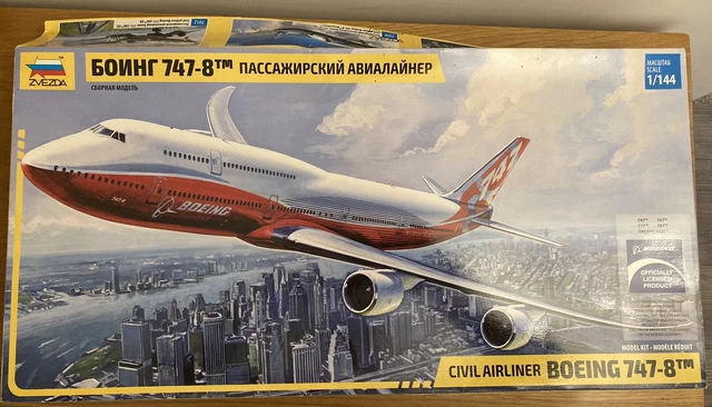 ZVEZDA BOEING 747-8 Civil Airliner 1/144 Scale Model Set £18.99 ...