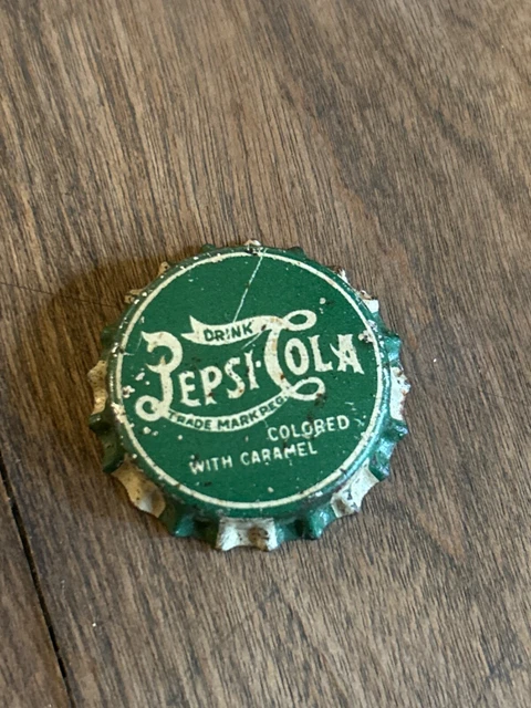 GREEN PEPSI-COLA SODA Pop Beverage Soft Drink Cork Bottle Cap Crown ...