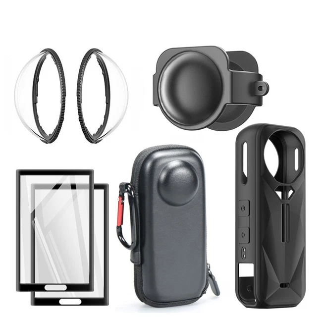 ESSENTIAL CAMERA PROTECTION Accessories for Insta 360 X5 with Storage ...