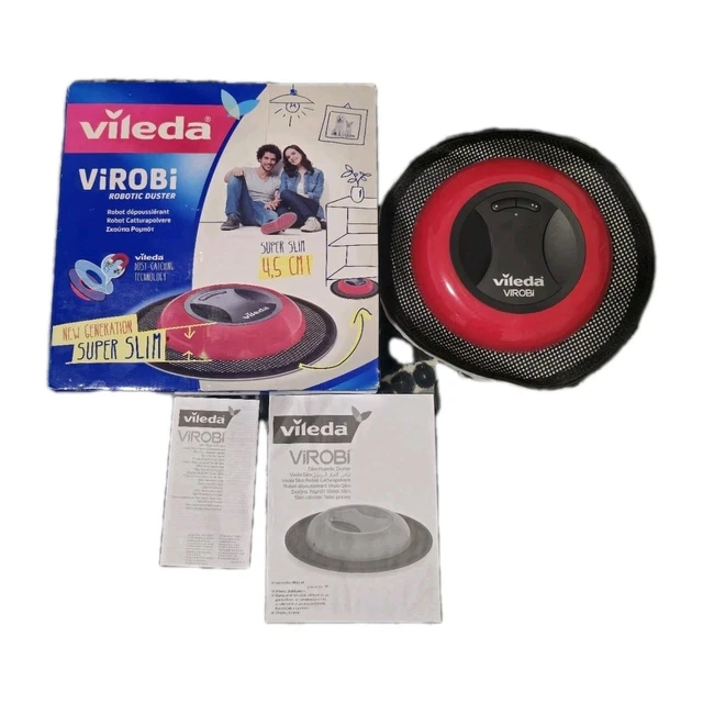 VILEDA VIROBI ELECTROSTATIC Sweeper Robot Super Slim With Charger ...