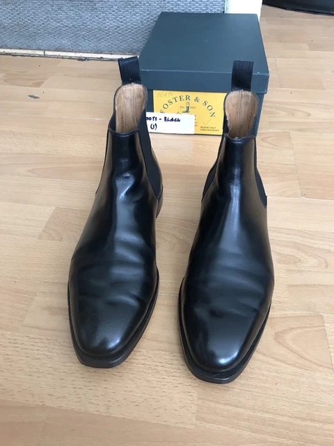 FOSTER AND SON Black Leather Mens Chelsea Boot Uk 8, Boxed £320.00 ...