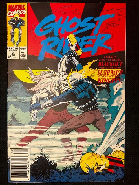 GHOST RIDER #3 1990 FN/VF 7.0 BLACKOUT ! DEATHWATCH KINGPIN ! EUR 0,67 ...