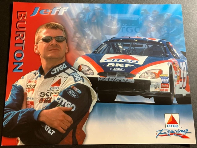 2002 JEFF BURTON #99 Citgo Roush Ford Taurus - document de carte héros ...