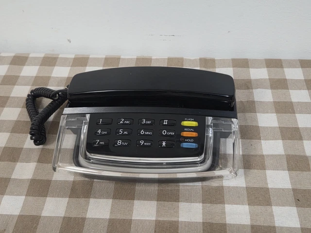 RADIOSHACK KRYSTALITE BLUE Neon Push Button Landline Phone Vintage ...