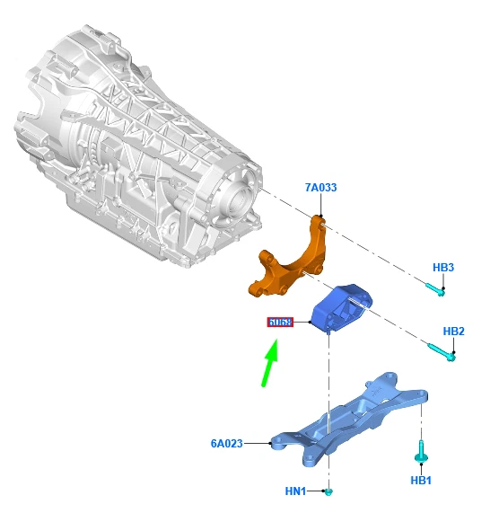 FORD MUSTANG MK6 Gearbox Mount Torque Restrictor Insulator 2116368 NEW ...
