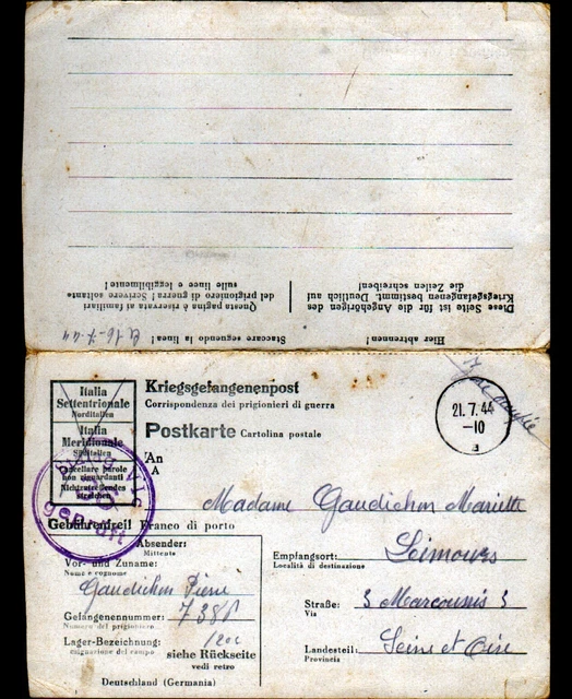 CAMP DE PRISONNIER STALAG VI C 36 GEPRUFT / Zone occupée / ALLEMAGNE en ...