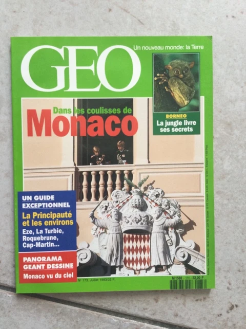 MAGAZINE GEO : DANS LES COULISSES DE MONACO N°173 Juillet 1993 EUR 2,00 ...