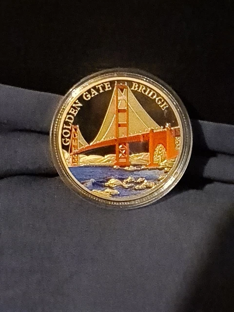 GOLDEN GATE BRIDGE Gold Coin San Francisco Alcatraz Prison Americana ...