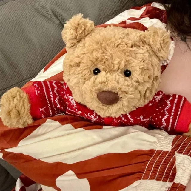 JELLYCAT WINTER BARTHOLOMEW Bear: Pyjamas Premium Plush + Dust Bag £29. ...