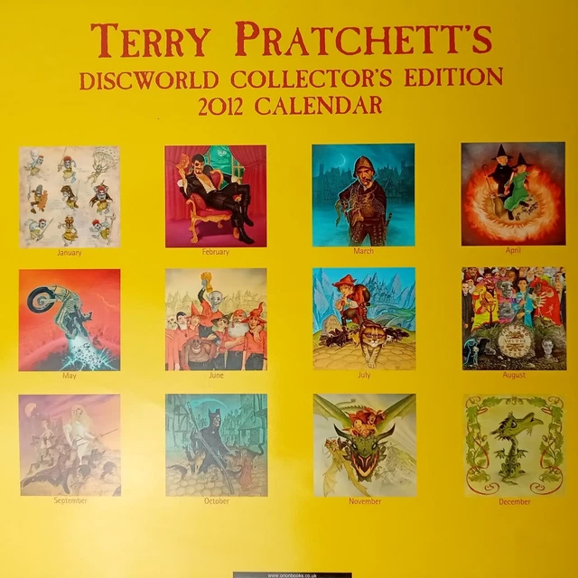 TERRY PRATCHETT 2012 calendar Discworld collectors edition wall hanging ...
