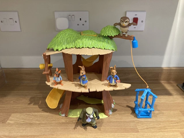 PETER RABBIT TREEHOUSE Playset With Figures Including Owl cbeebies £39. ...