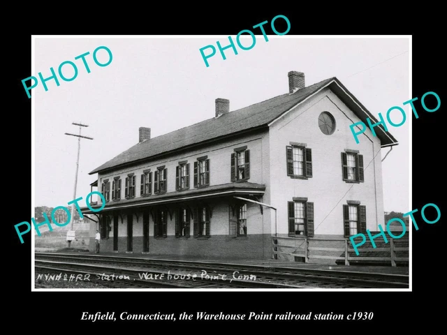 OLD HISTORIC PHOTO ENFIELD CONNECTICUT WAREHOUSE POINT RAILROAD STATION ...