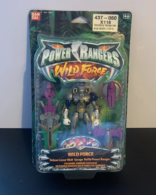 RARE BANDAI POWER RANGERS WILD FORCE DELUXE LUNAR WOLF 2002 Carded New ...