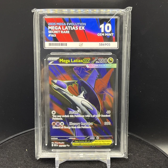 POKÉMON TCG MEGA Latias Ex 163/132 Ace Graded Gem Mint 10! £1.13 ...