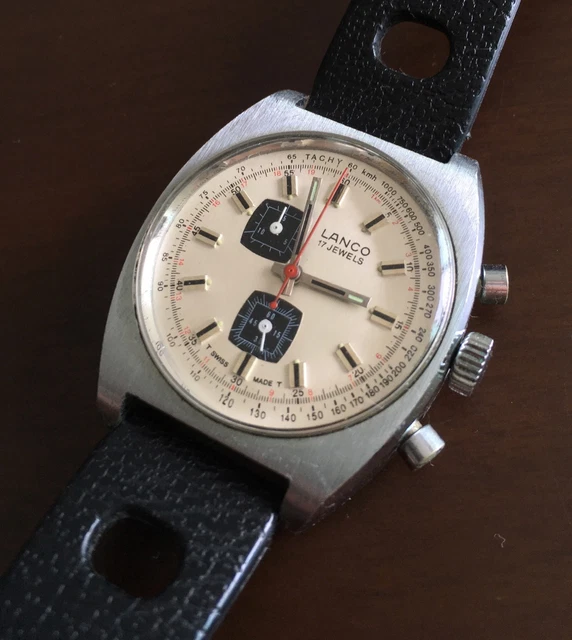 LANCO CHRONOGRAPH - VINTAGE 1970s, Lanco Flyback Chronograph, Swiss ...