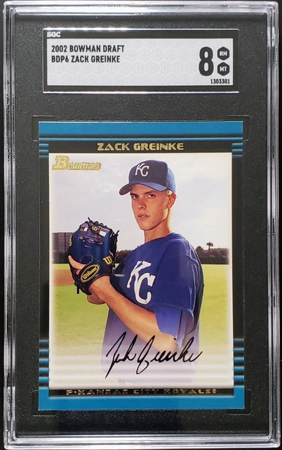 2002 BOWMAN ZACK Greinke #BDP6 recrue SGC 8 Kansas City Royals EUR 46 ...