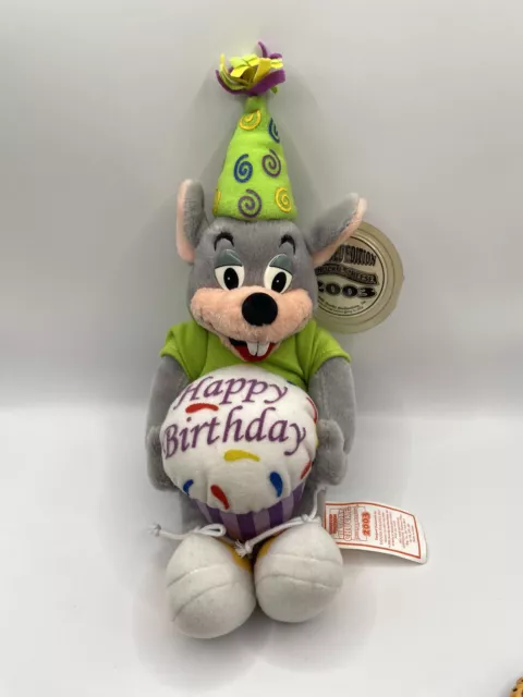 2003 Limited Edition Happy Birthday Chuck E Cheese Plush Doll Showbiz