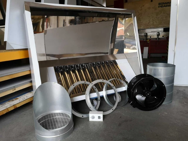 KITCHEN EXTRACTION CANOPY Hood Kit 1500mm - LARGER FAN - SPRING SPECIAL ...