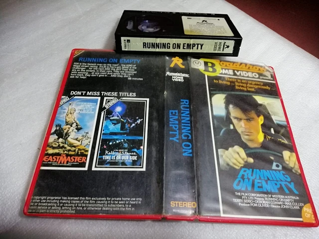 RUNNING ON EMPTY: RARE 1982 BETA 1st Issue Ozploitation Muscle Car Movie - DRAMA $78.05 ...