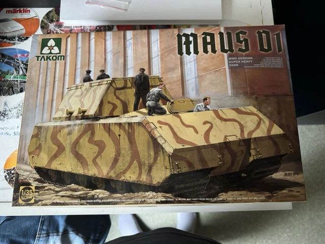 TAKOM 2049 1:35 German Super Heavy Tank Maus V1 Plastic Model Kit EUR ...