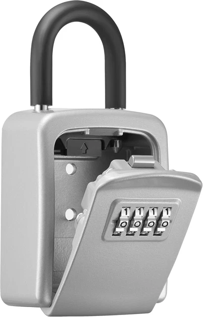 KEY LOCK BOX, 4-Digit Combination Key Storage Lockbox, Portable Wall ...