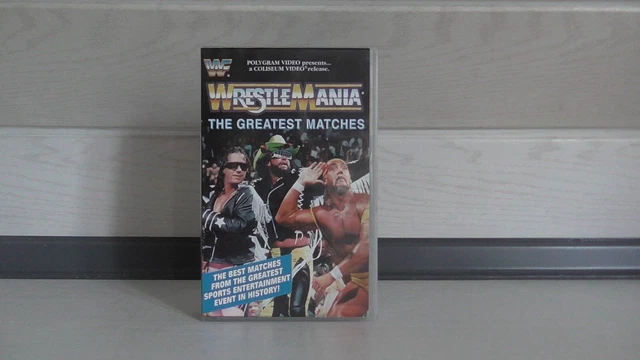VHS CASSETTE TAPE WWF WWE Wrestling Wrestlemania Greatest Matches orig ...