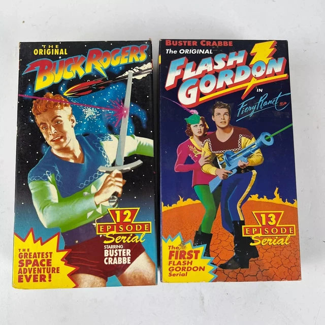 VTG SCI-FI VHS Lot Buck Rogers Flash Gordon Cassette Tapes TV Show 25 ...