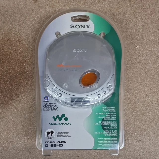 VINTAGE SONY CD Walkman ESP Max D-E340 Silver Brand new Unopened and Sealed £140.00 - PicClick UK