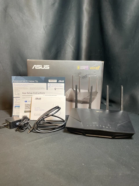 ASUS RT-AX5400 BLACK Dual Band Wireless Wi-Fi 6 Extendable Router $79. ...