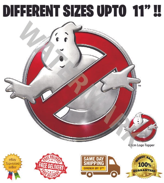 GHOSTBUSTERS LOGO BADGE Wafer Icing Cake Topper £6.49 - PicClick UK