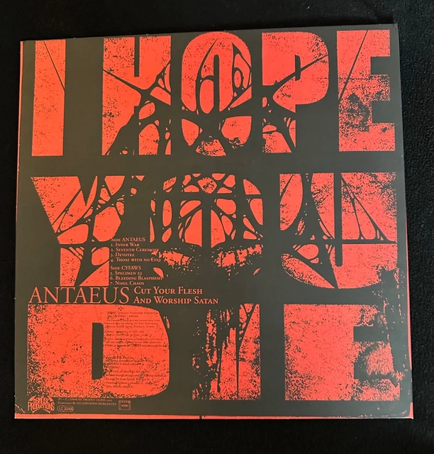ANTAEUS – CUT Your Flesh And Worship Satan – LP, White/Red Splatter ...