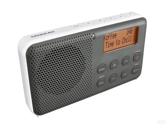 SANGEAN DAB+/FM DUAL Alarm Re-Chargeable Digital Radio + Snooze Grey ...