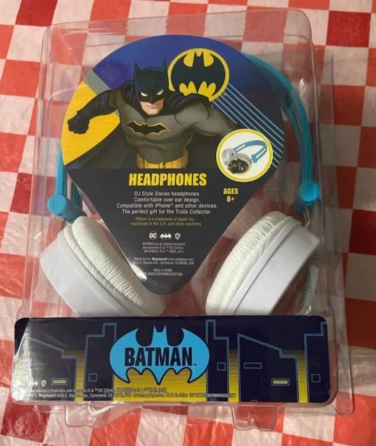 NEW ! BATMAN Kid Safe Volume Limiting Over the Ear wired Headphones $13 ...