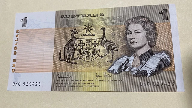 AUSTRALIA $1 ONE Dollar Bank Note - Johnston Stone - uncirculated crisp ...