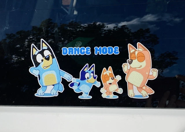 BLUEY BINGO CHILLI Bandit Family Dance Mode Car Sticker From Bluey $13. ...