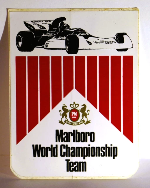 MARLBORO BRM RACE Team Formula 1 F1 Adesivo Sticker Vintage Raro Primi ...