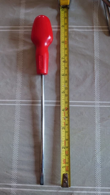 STANLEY SLOTTED 5000 Flathead Red Handle Vintage Screwdriver Made In ...
