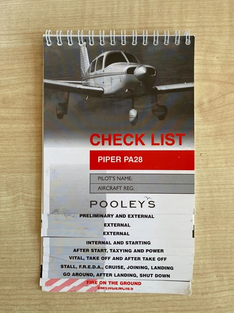 POOLEYS CHECK LIST Piper PA28 £0.99 - PicClick UK