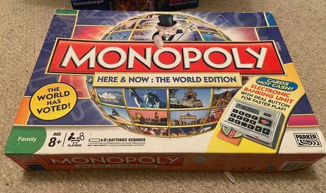 MONOPOLY HERE & Now World Edition Electronic Banking Parker Brothers ...