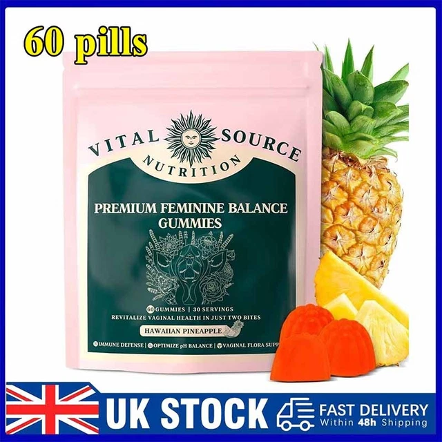 VITAL SOURCE NUTRITION-FEMININE Balance Gummies - Hawaiian Pineapple 60 ...