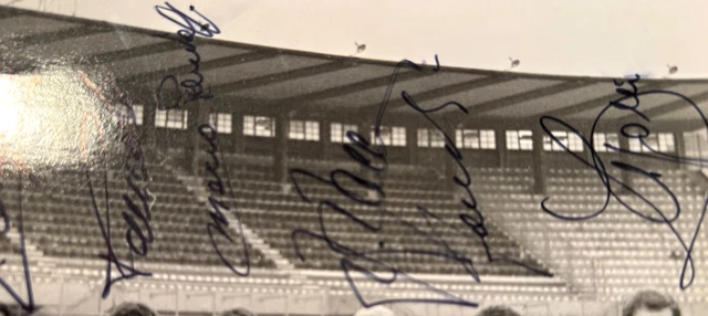 JUVENTUS 1969-70 FOTOGRAFIA con firme autografe, timbro Petrone Torino ...