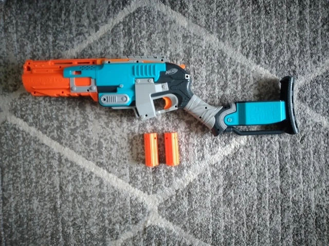 NERF ZOMBIE STRIKE Sledgefire Blaster Dart Gun Shotgun w/ 2x Shell ...