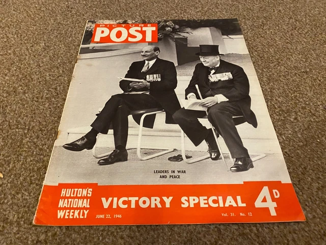 PICTURE POST MAGAZINE 22/6/1946 Winston Churchill. Victory Day Special ...