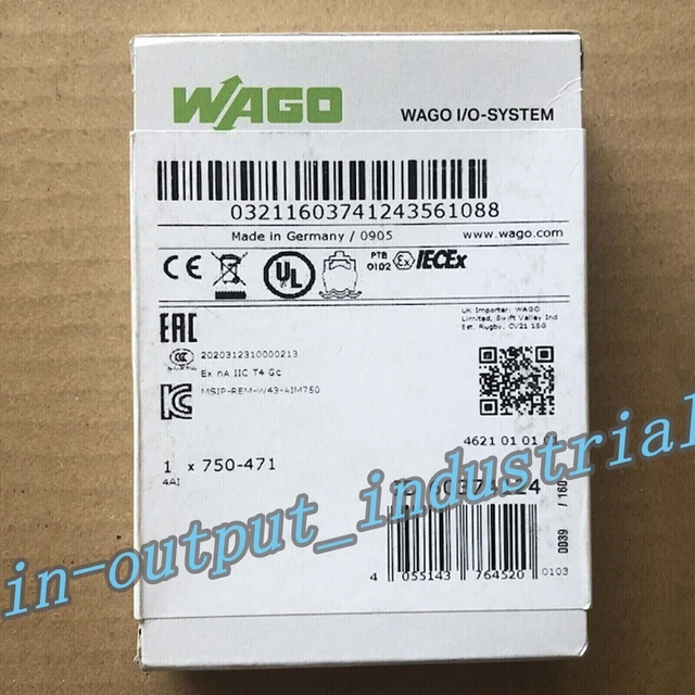NEW IN BOX WAGO 750-471 4-Channel Analog Input PLC Module 750-471 $340. ...