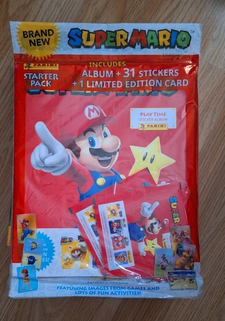 PANINI SUPER MARIO Collection Starter Pack Album 31 stickers+Six New ...