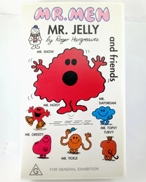 MR JELLY AND Friends Mr Men VHS Video PAL Rated G 30 Min Collectible ...